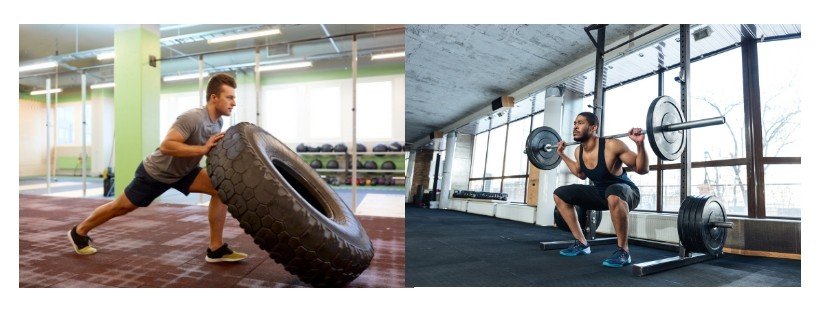 Tyre Flip and Barbell Back Squat. Thors Hammer Workout. Warrior ...